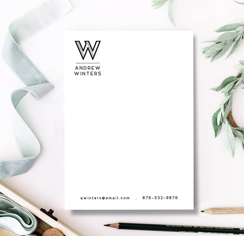Monogram Outline Notepad – Note Pads and More